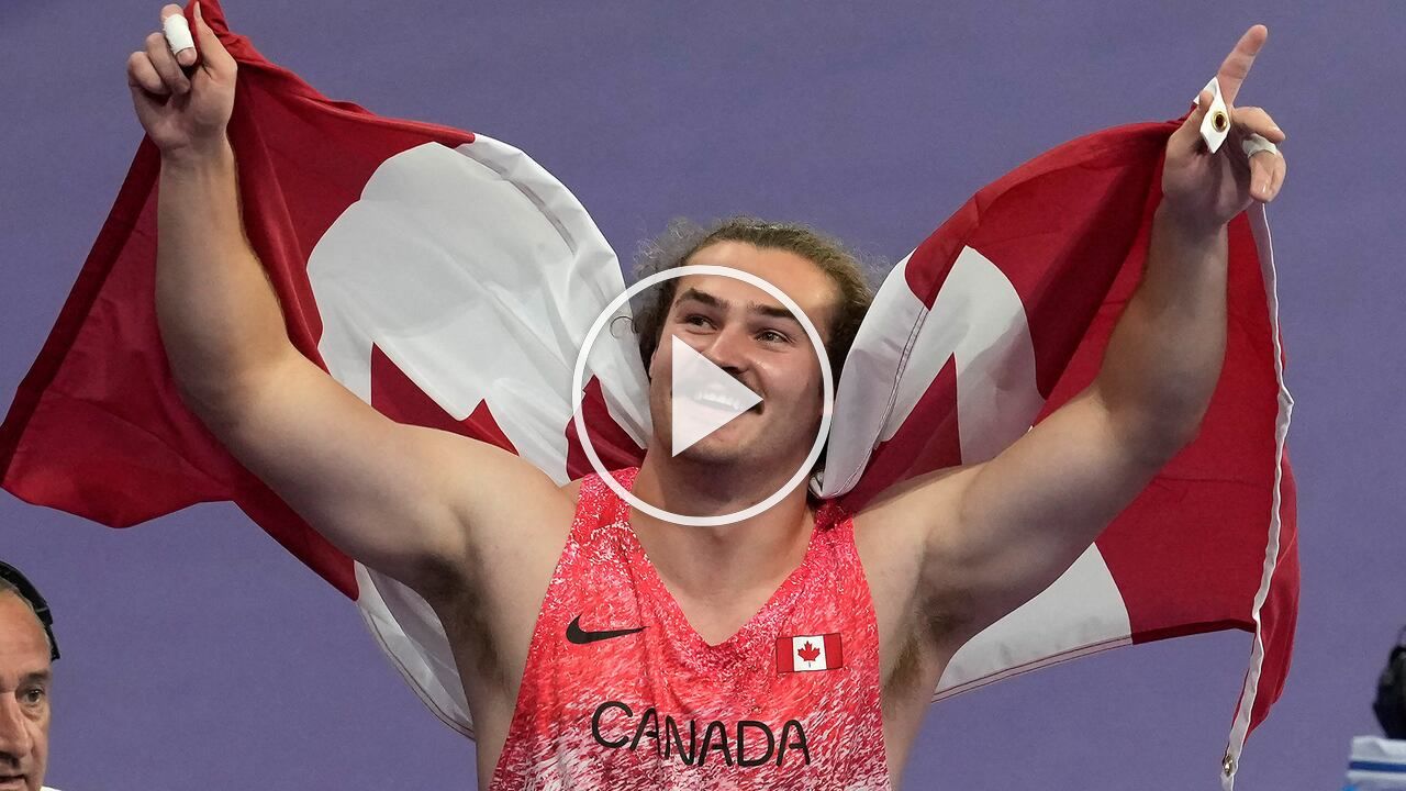Canadian Ethan Katzberg wins gold in hammer throw
