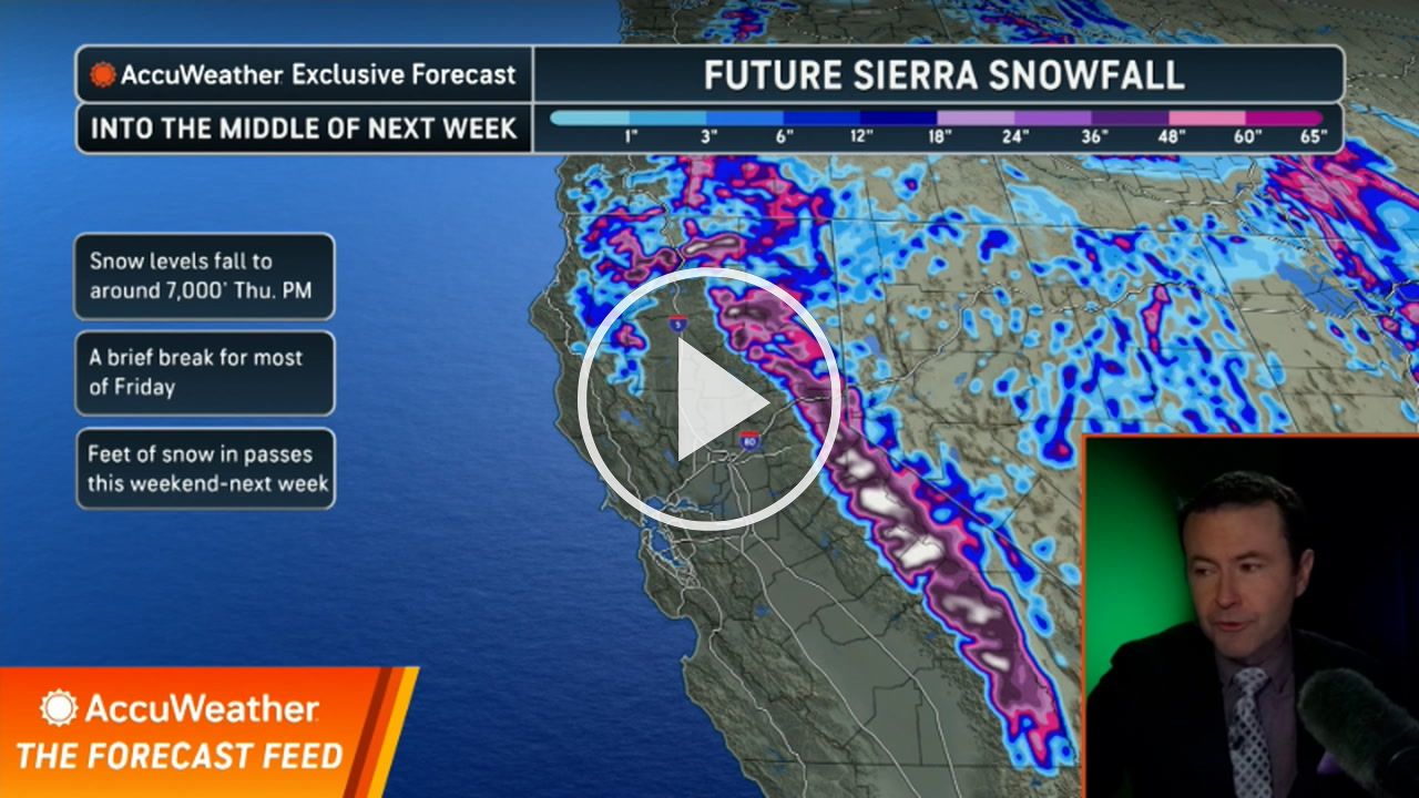 Cold to hold in Northeast, snow possible in Sierra