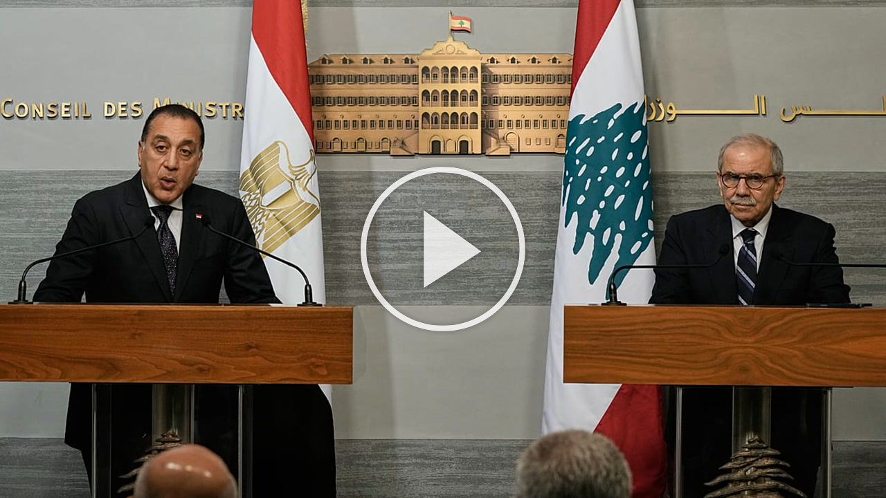 Egypt's Prime Minister Madbouly meets Lebanese President Aoun