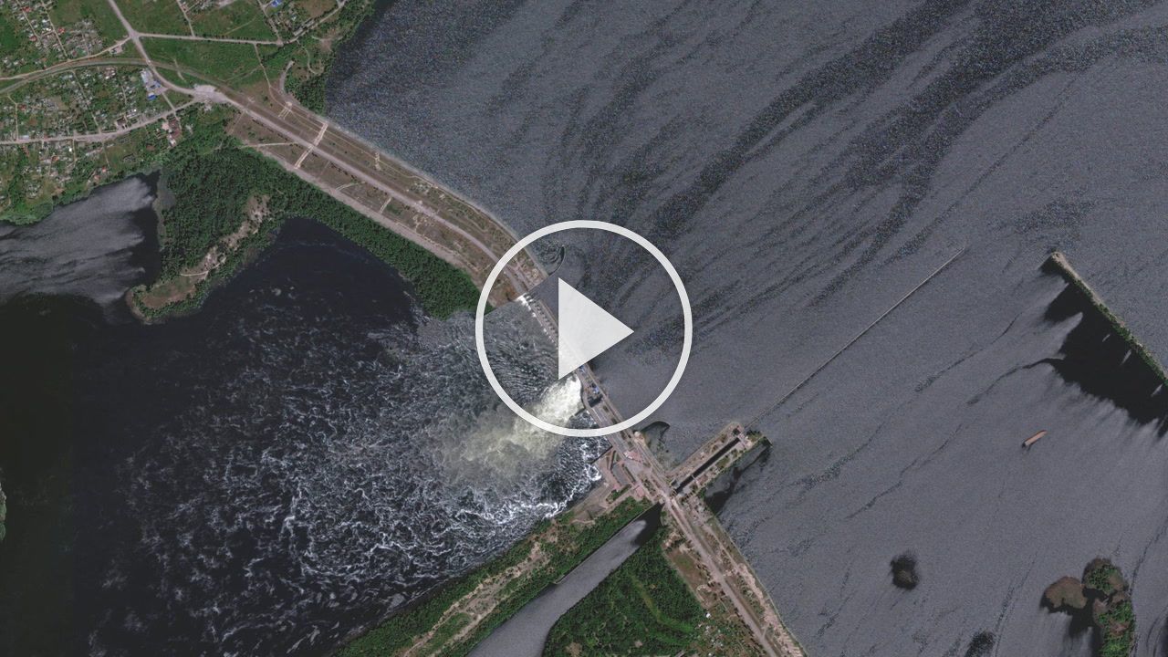 Evacuations as giant Ukraine dam destroyed