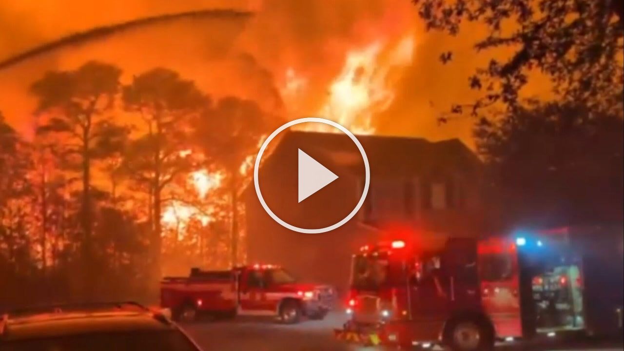 Evacuations in the Carolinas after multiple wildfires spark
