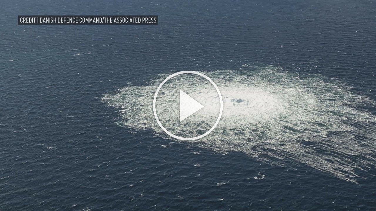 First pictures of damaged Nord Stream pipeline