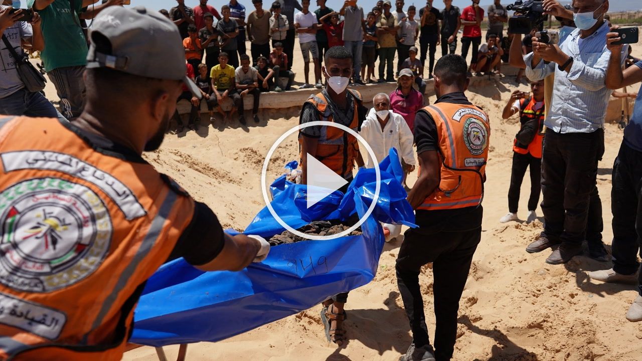 Gaza buries its dead: Bodies in makeshift graves moved to cemeteries