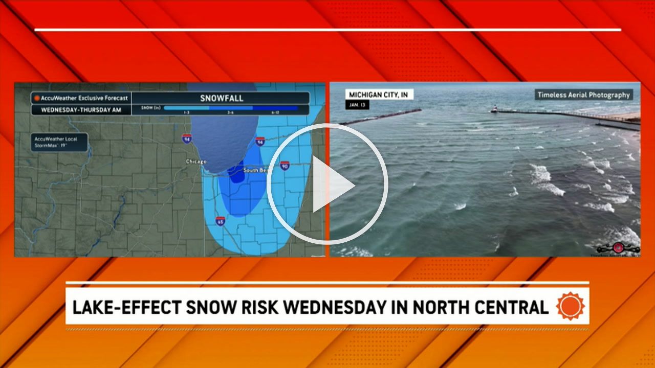 Lake-effect snow could slam part of Indiana this Wednesday