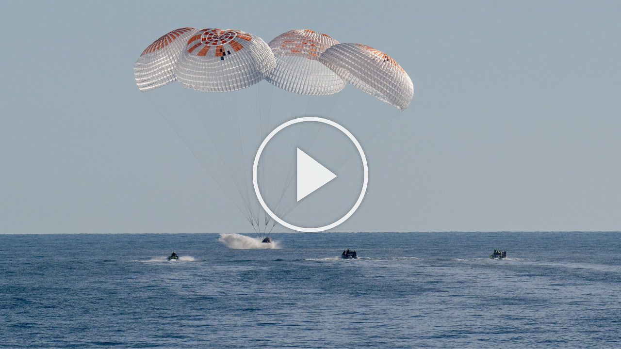 NASA Astronauts splash down on earth after 9 months in space