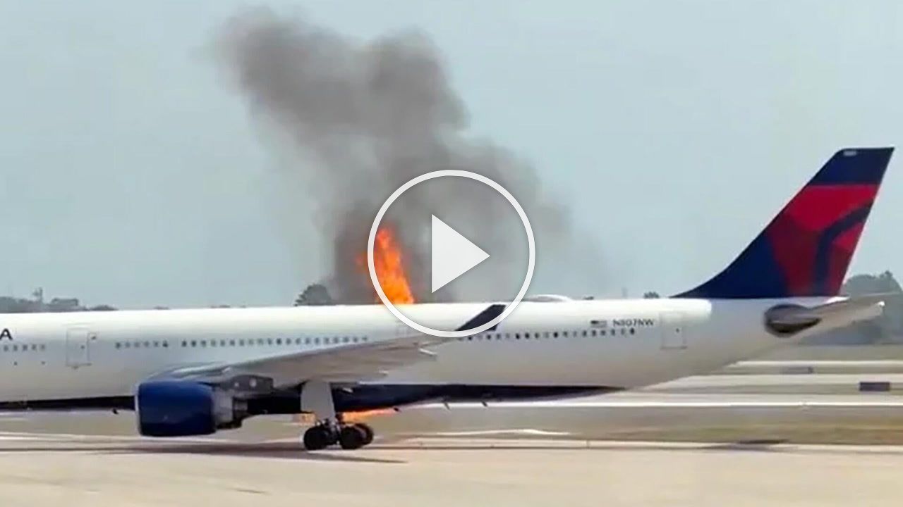Passengers evacuated after Delta plane catches fire in Orlando