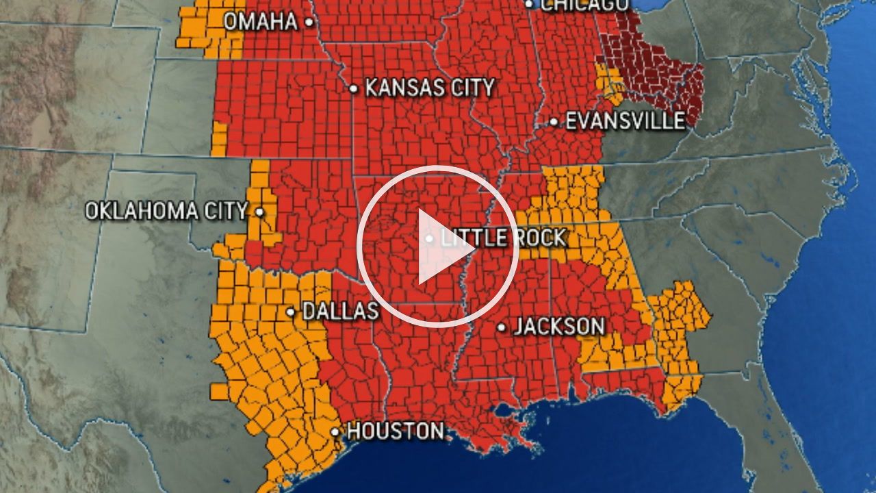 Record-challenging heat bakes central U.S. states