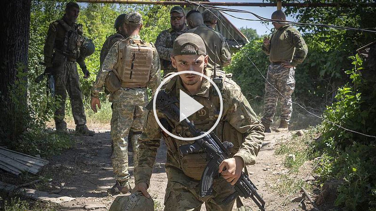 Russian forces retreating towards border