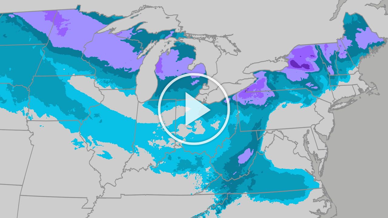 Series of snow storms slam Midwest, Northeast