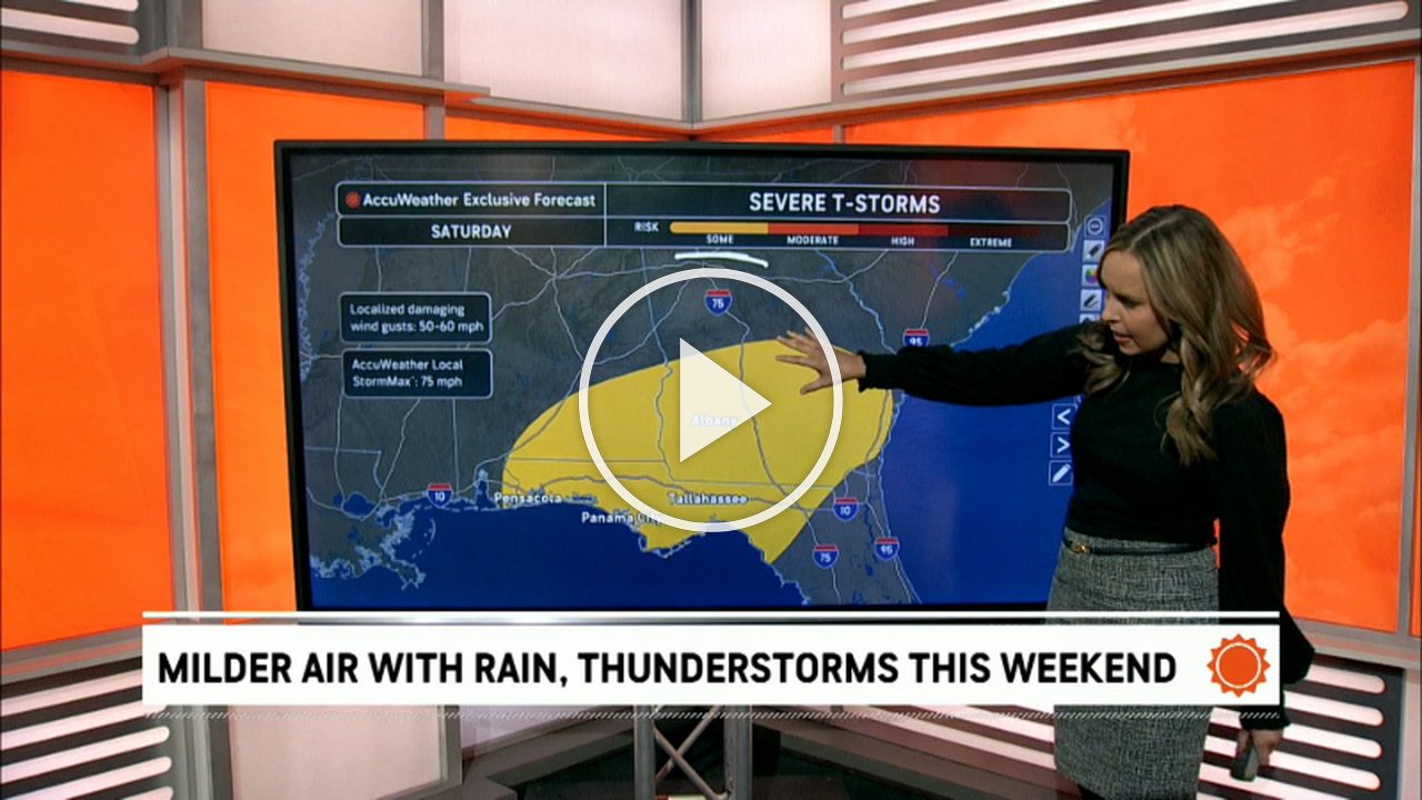 Thunderstorms rolling into the Southeast for the first weekend of