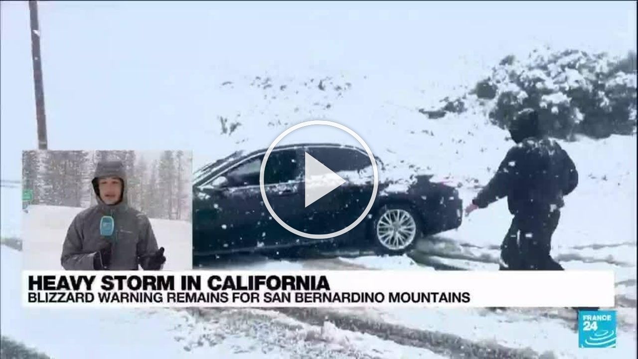US winter storm : California faces blizzards.